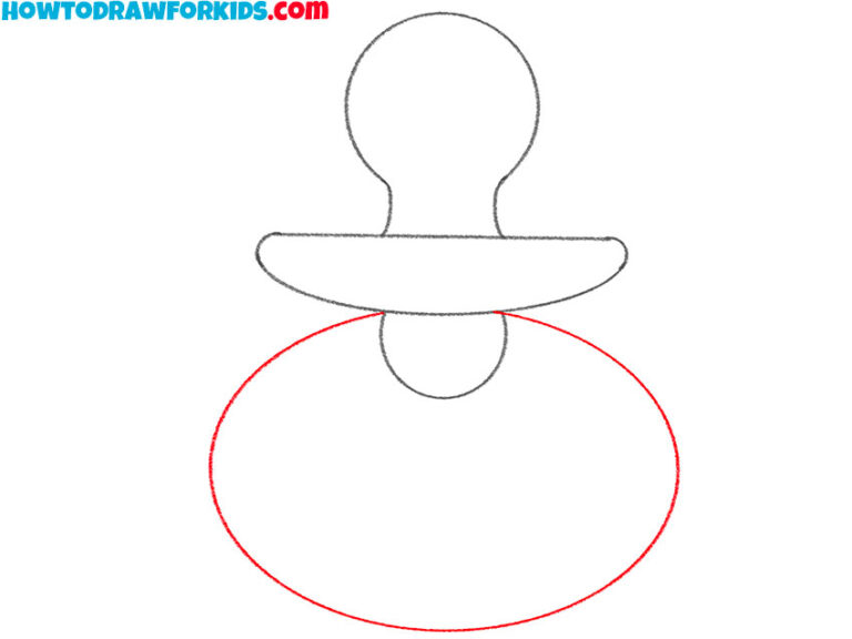 How to Draw a Pacifier - Easy Drawing Tutorial For Kids