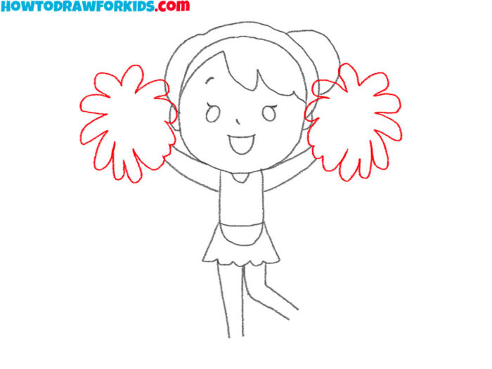 How to Draw a Cheerleader - Easy Drawing Tutorial For Kids