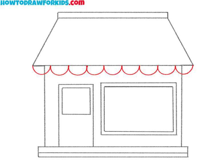 How to Draw a Shop - Easy Drawing Tutorial For Kids