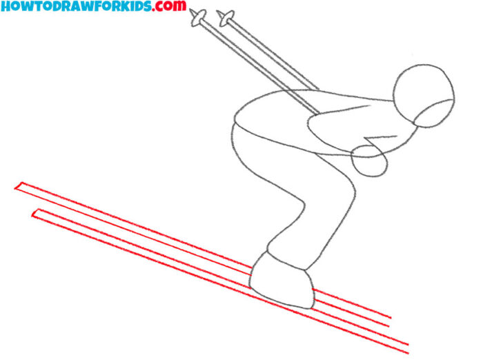 How to Draw a Skier - Easy Drawing Tutorial For Kids
