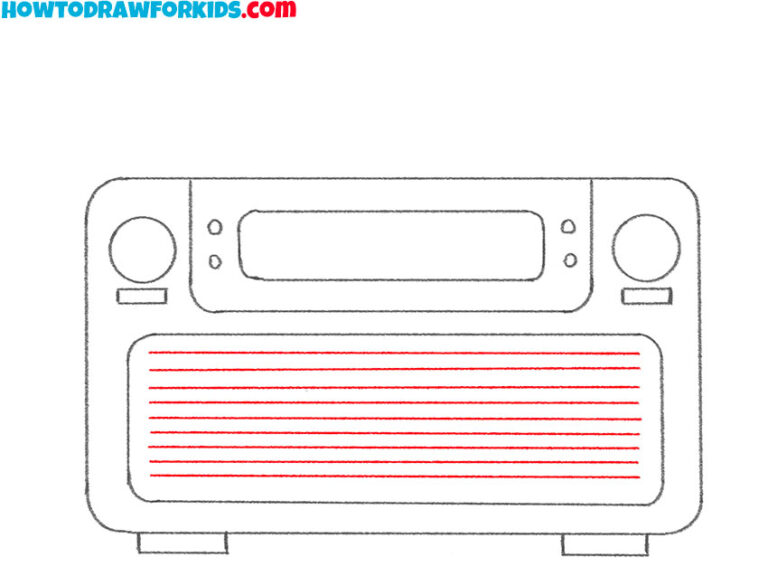 How to Draw a Radio - Easy Drawing Tutorial For Kids