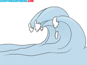 How to Draw a Tsunami - Easy Drawing Tutorial For Kids