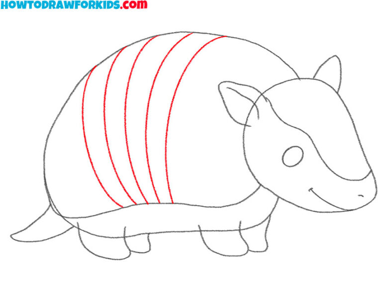 How to Draw an Armadillo - Easy Drawing Tutorial For Kids