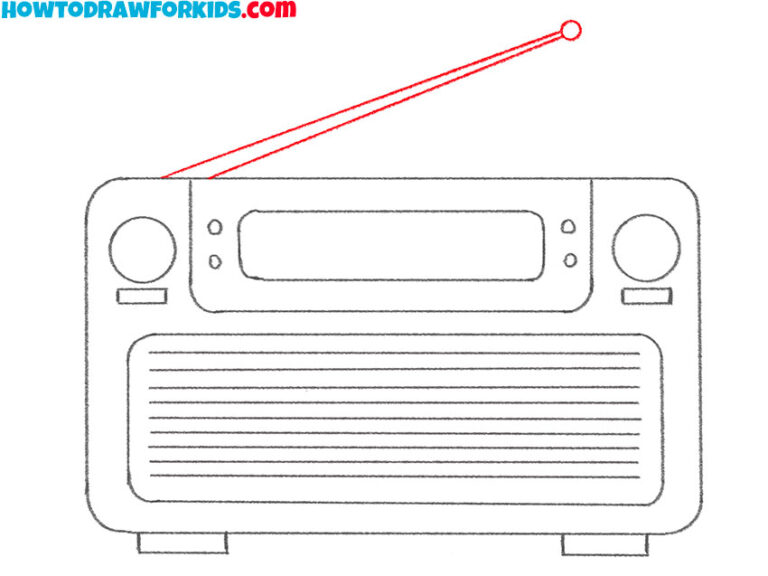 How to Draw a Radio - Easy Drawing Tutorial For Kids