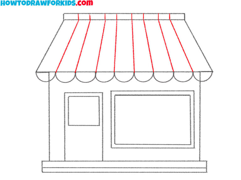 How to Draw a Shop - Easy Drawing Tutorial For Kids