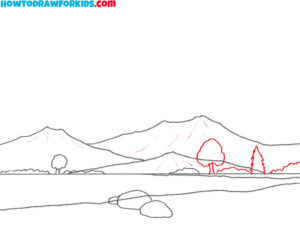 How to Draw a Mountain Range - Easy Drawing Tutorial For Kids