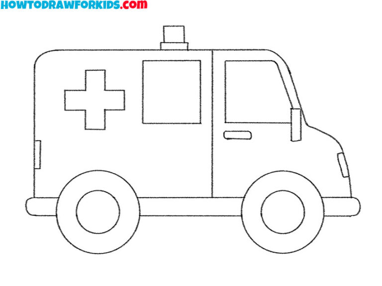 How to Draw an Ambulance - Easy Drawing Tutorial For Kids