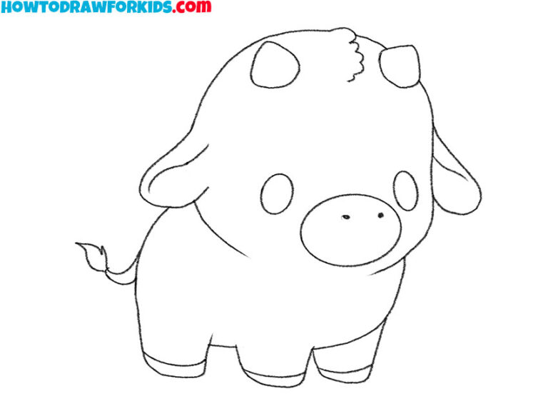 How to Draw a Cute Cow - Easy Drawing Tutorial For Kids
