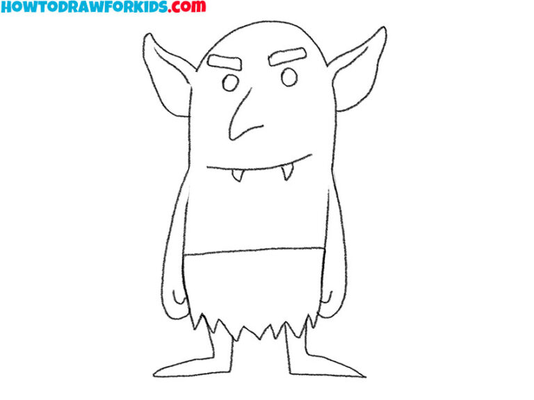 How to Draw a Goblin - Easy Drawing Tutorial For Kids