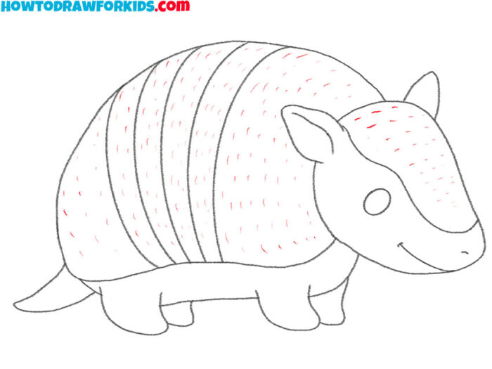 How to Draw an Armadillo - Easy Drawing Tutorial For Kids