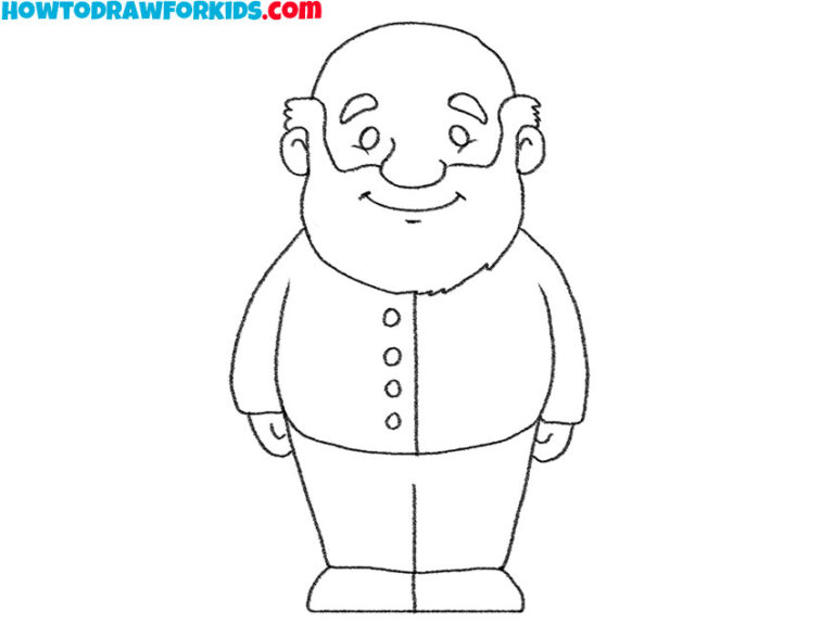 How to Draw an Old Man - Easy Drawing Tutorial For Kids