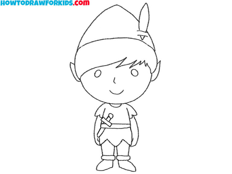 How to Draw Peter Pan - Easy Drawing Tutorial For Kids