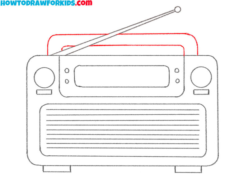 How to Draw a Radio - Easy Drawing Tutorial For Kids