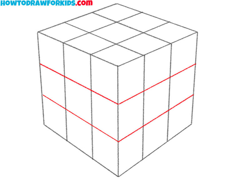 How to Draw a Rubik's Cube - Easy Drawing Tutorial For Kids