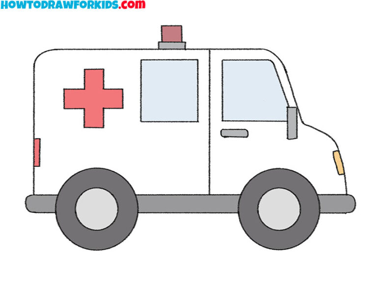 How to Draw an Ambulance - Easy Drawing Tutorial For Kids