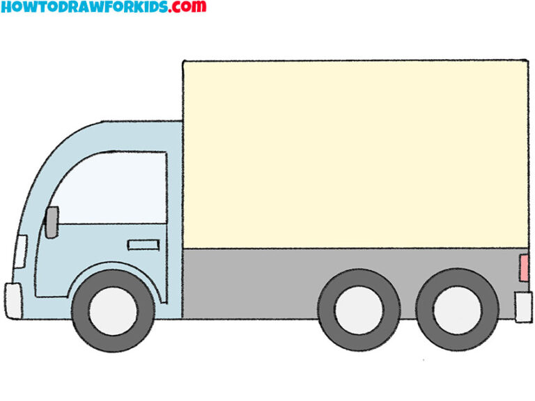 How to Draw a Big Truck - Easy Drawing Tutorial For Kids