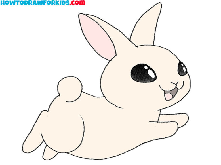 How to Draw a Cartoon Bunny - Easy Drawing Tutorial For Kids
