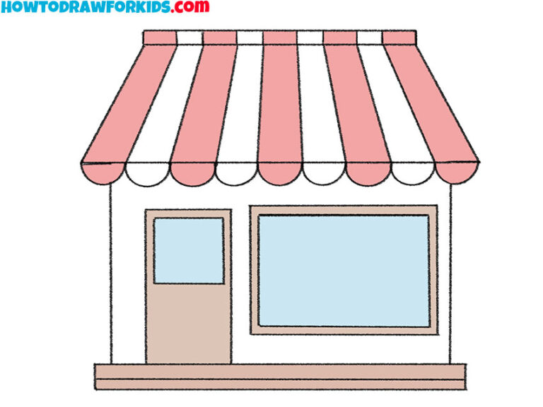 How to Draw a Shop - Easy Drawing Tutorial For Kids