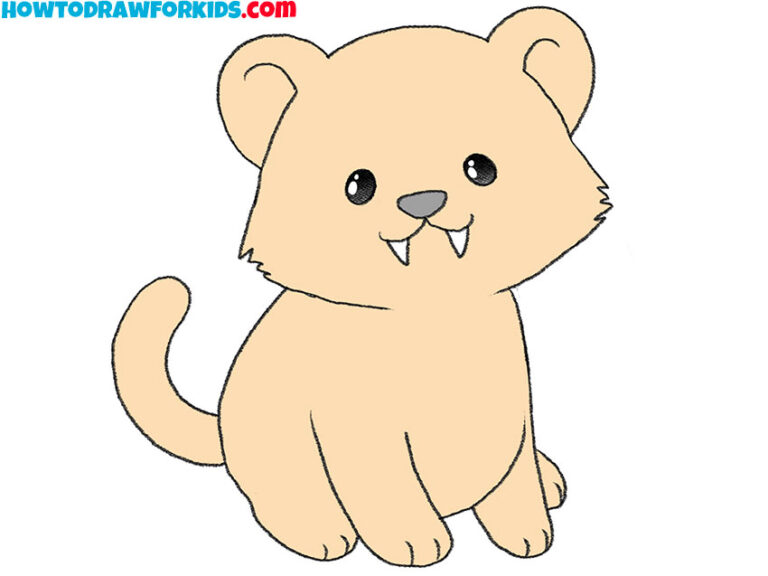 How to Draw a Saber Tooth Tiger - Easy Drawing Tutorial For Kids