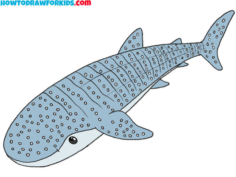How to Draw a Whale Shark - Easy Drawing Tutorial For Kids