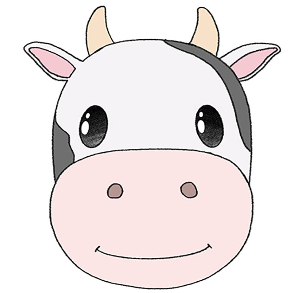 How to Draw a Cow Head - Easy Drawing Tutorial For Kids