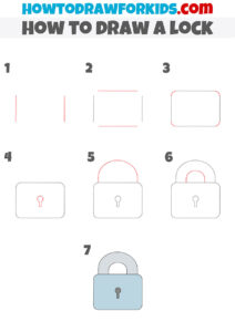 How to Draw a Lock - Easy Drawing Tutorial For Kids