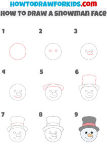 How to Draw a Snowman Face - Easy Drawing Tutorial For Kids