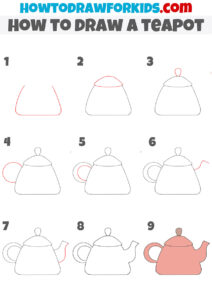 How to Draw a Teapot - Easy Drawing Tutorial For Kids