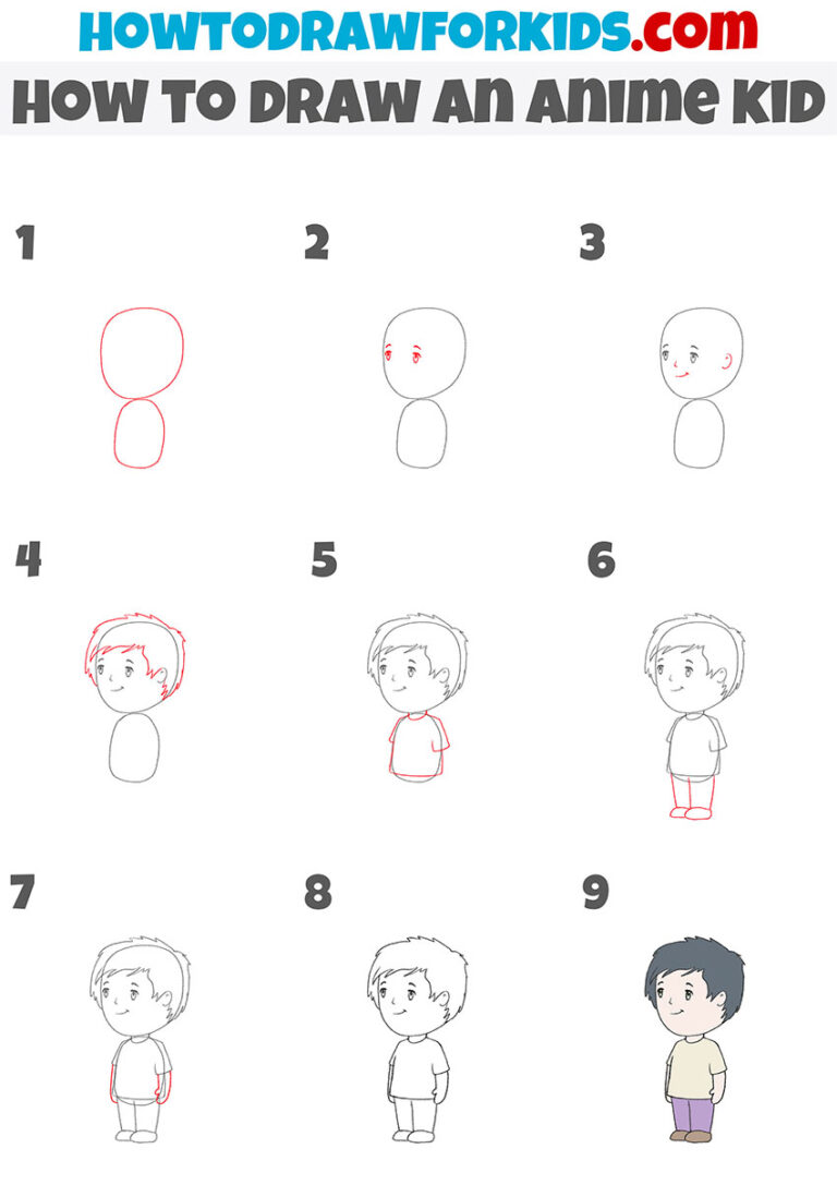 How to Draw an Anime Kid - Easy Drawing Tutorial For Kids