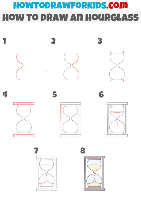 How to Draw an Hourglass - Easy Drawing Tutorial For Kids