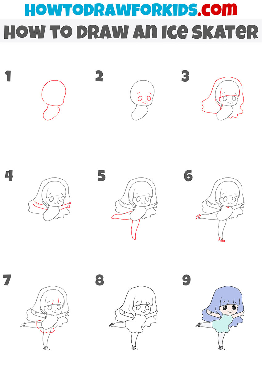 How To Draw An Ice Skater Easy Drawing Tutorial For Kids How To Draw An Ice Skater Easy Drawing Tutorial For Kids