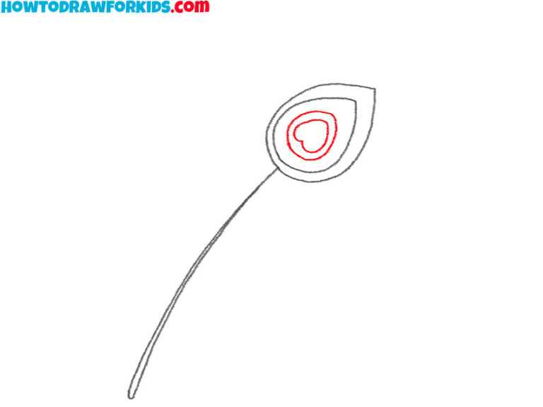 How to Draw a Peacock Feather - Easy Drawing Tutorial For Kids
