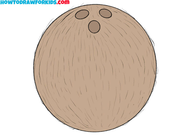 How to Draw a Coconut - Easy Drawing Tutorial For Kids