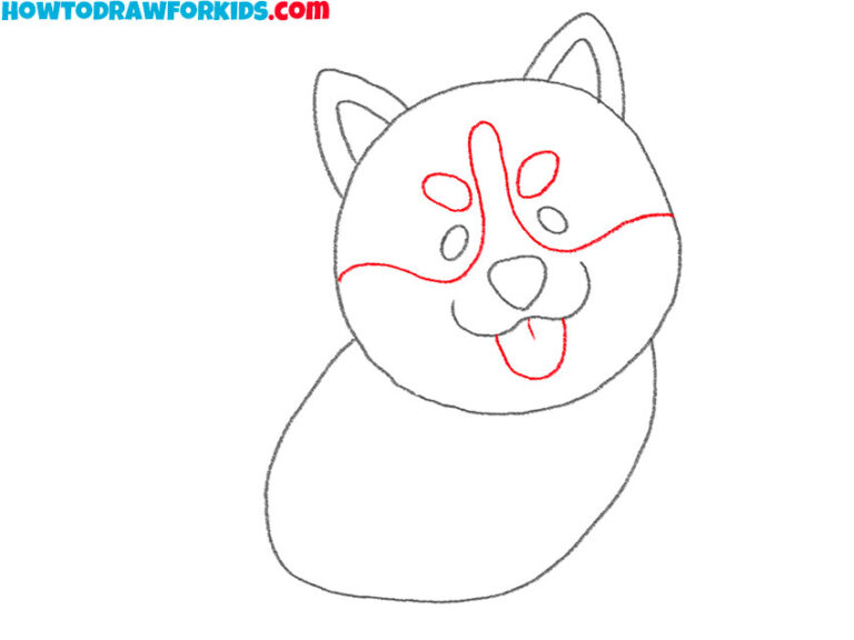 How to Draw a Husky Puppy - Easy Drawing Tutorial For Kids