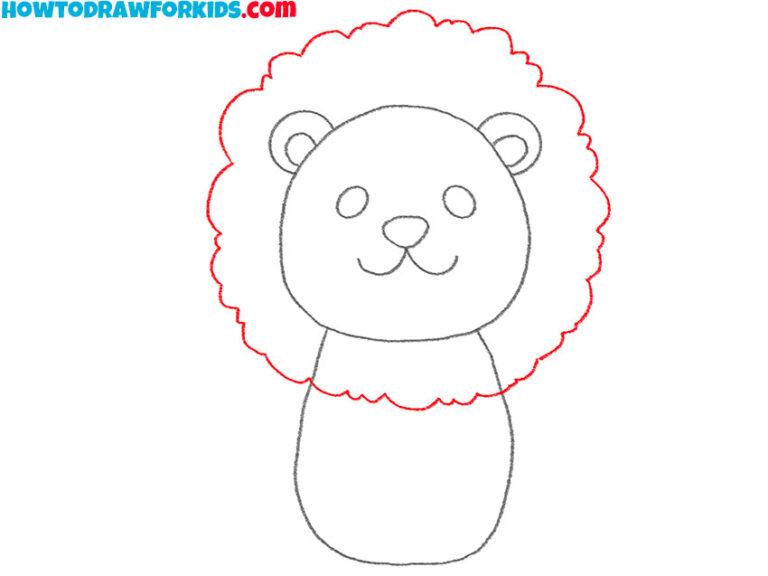 How to Draw a Lion Cub - Easy Drawing Tutorial For Kids