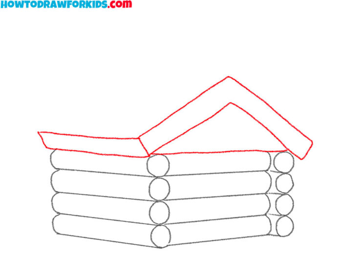 How to Draw a Log Cabin - Easy Drawing Tutorial For Kids