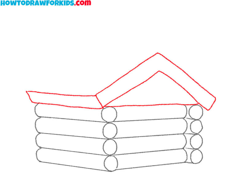 How to Draw a Log Cabin - Easy Drawing Tutorial For Kids