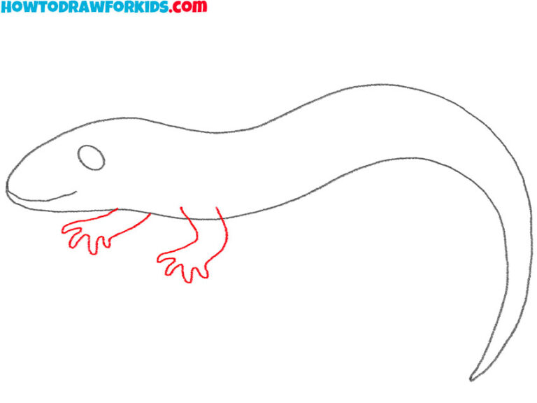 How to Draw a Salamander - Easy Drawing Tutorial For Kids