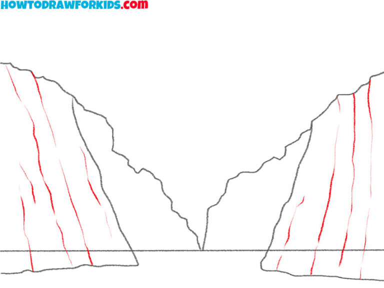 How to Draw a Canyon - Easy Drawing Tutorial For Kids
