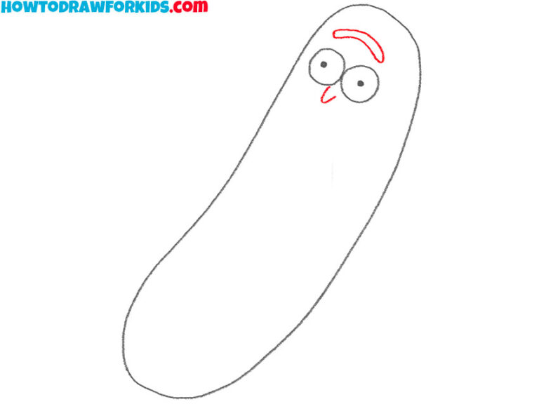 How to Draw Pickle Rick - Easy Drawing Tutorial For Kids