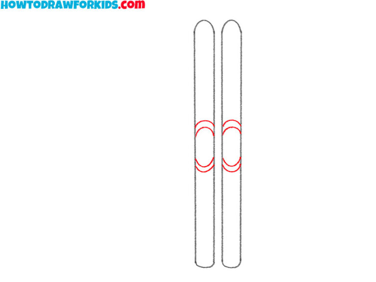 How to Draw Skis - Easy Drawing Tutorial For Kids