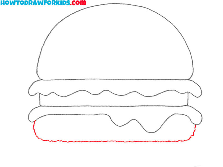 How to Draw a Cheeseburger - Easy Drawing Tutorial For Kids