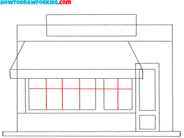 How to Draw a Restaurant - Easy Drawing Tutorial For Kids