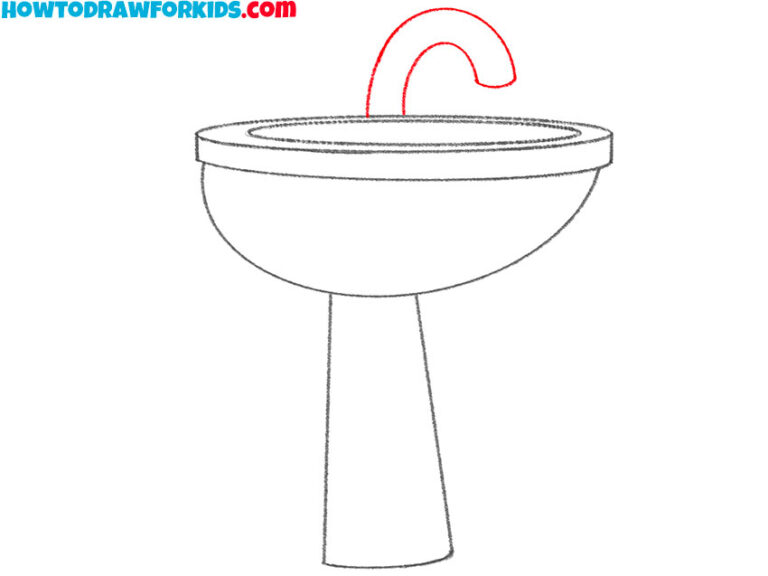How to Draw a Sink - Easy Drawing Tutorial For Kids