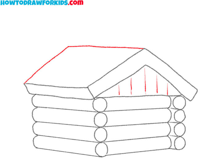 How to Draw a Log Cabin - Easy Drawing Tutorial For Kids