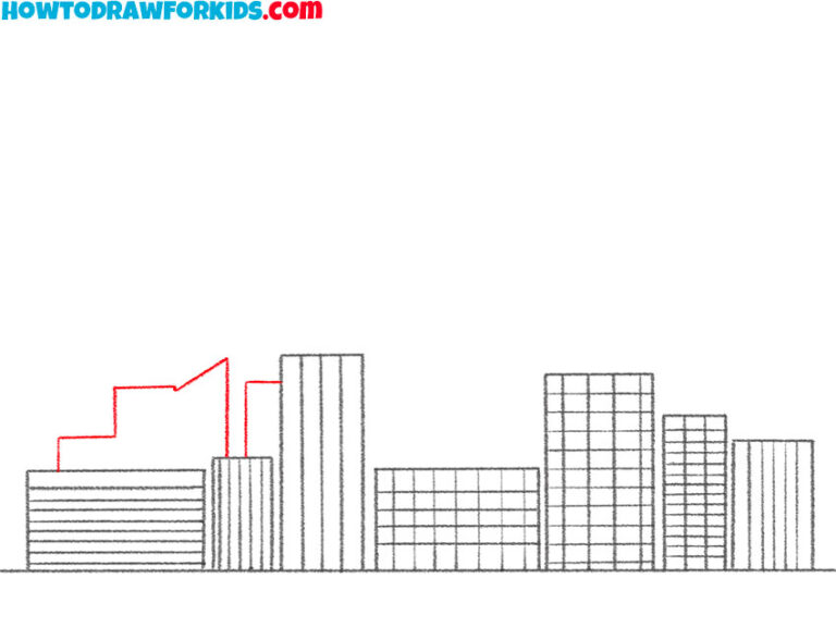 How to Draw a Cityscape - Easy Drawing Tutorial For Kids
