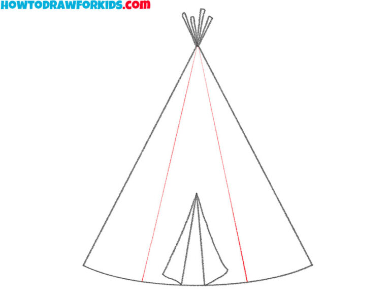 How to Draw a Wigwam - Easy Drawing Tutorial For Kids