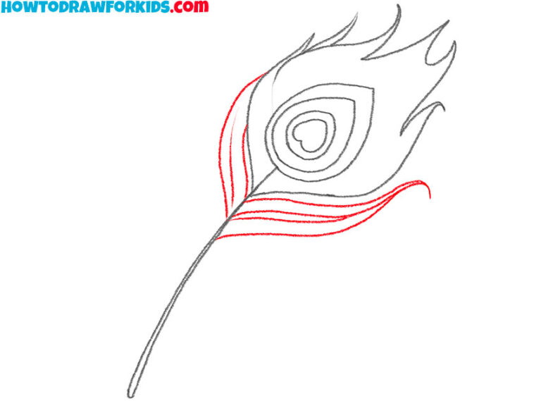 How to Draw a Peacock Feather - Easy Drawing Tutorial For Kids