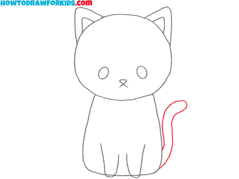 How to Draw a Cute Kitten - Easy Drawing Tutorial For Kids