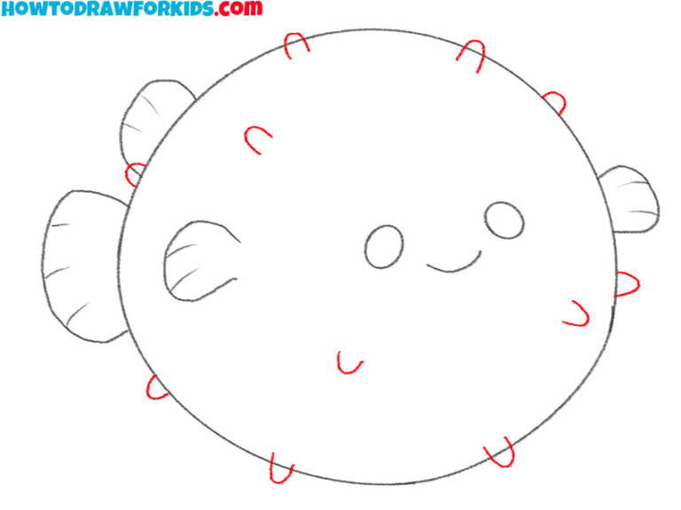 How to Draw a Puffer - Easy Drawing Tutorial For Kids